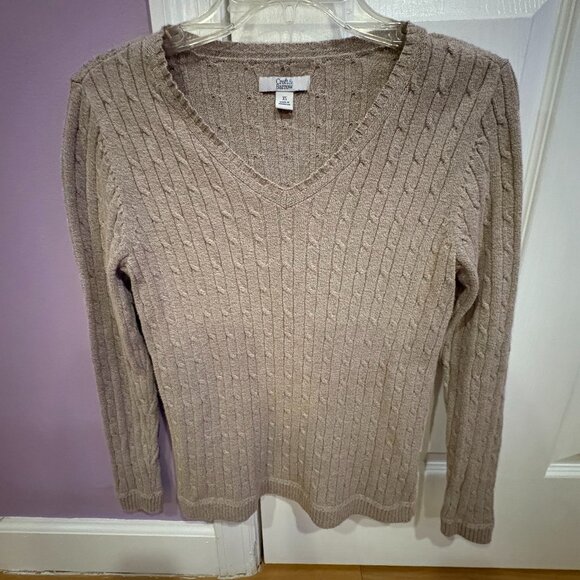 croft & barrow | Sweaters | Croft Barrow Xsmall Beige Vneck ...